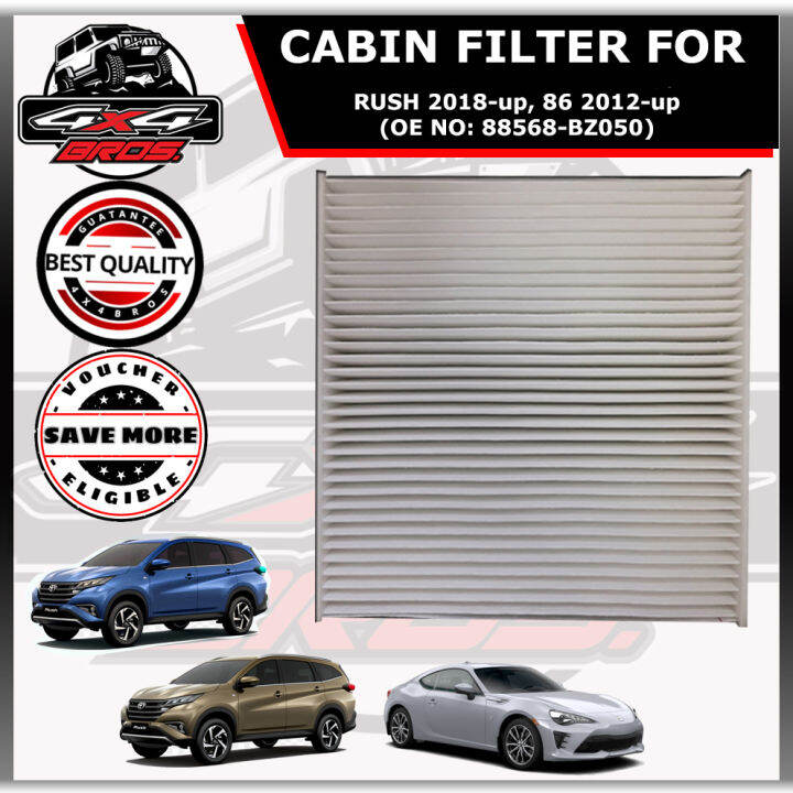 CABIN FILTER For TOYOTA Rush 2018-up, 86 2012-up (88568-BZ050) | Lazada PH