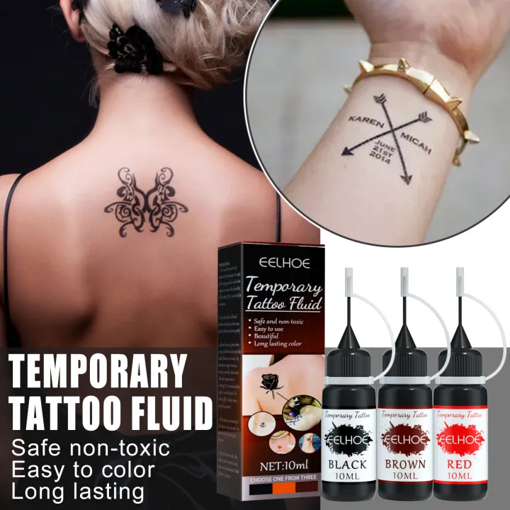 Juice Tattoo Liquid 10Ml สี Tattoo Liquid ติดทนนานกันน้ำและกันเหงื่อ ...