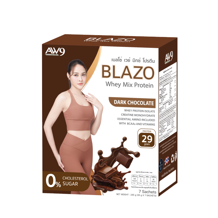 BlazoDark Chocolate Blazo Whey Mix Protein Dark Chocolate Flavour เบลโซ่ เวย์ มิกซ์ โปรตีน ...