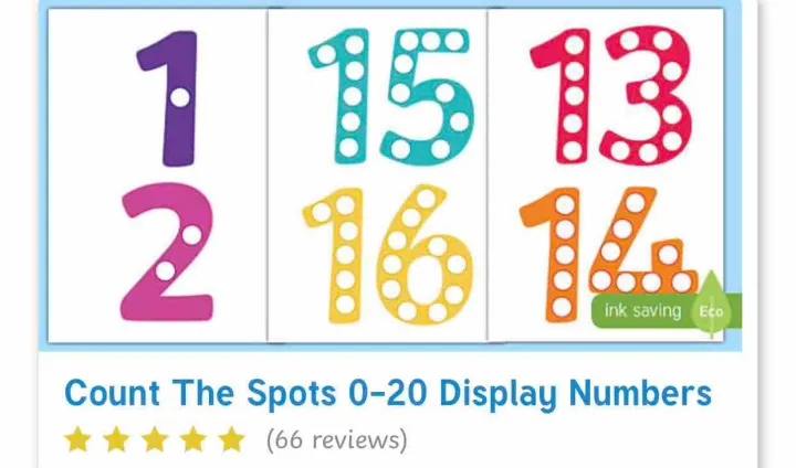 Count the Spots 0-20 Display Numbers - Printable Teaching Materials PDF ...