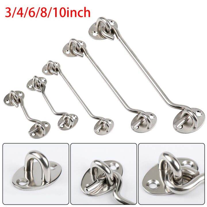 Toolstar Cabin Hook And Eye Latch Lock Shed Gate Door Stainless Steel ...