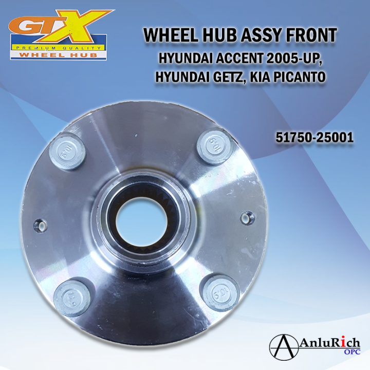 GTX FRONT WHEEL HUB ASSY FOR HYUNDAI ACCENT 2005-UP, HYUNDAI GETZ, KIA ...