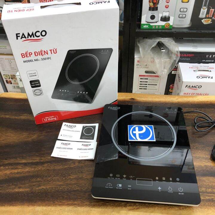 Bếp từ đơn Famco 3301FC kính chịu nhiệt cao cấp, Mặt kính cao cấp, chịu lực, chịu nhiệt tốt, Cảm ...