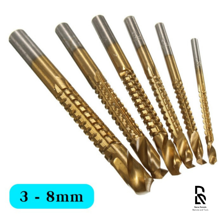 MATA BOR GERGAJI HSS KAYU TRIPLEK GYPSUM M3 - M8 SET 6IN1 | Lazada Indonesia