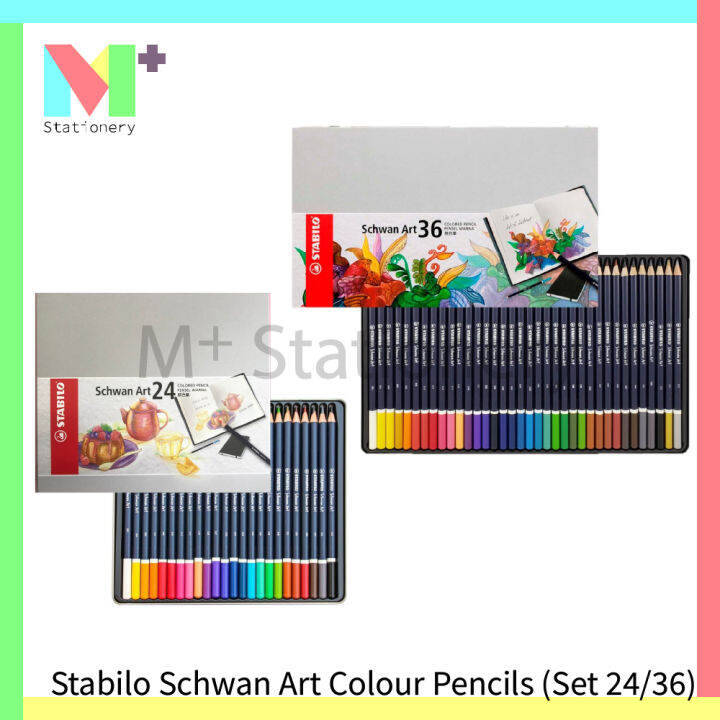 Stabilo Schwan Art Colored Pencil in Metal Case (24 / 36 Colour Pencils ...