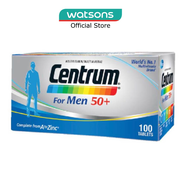 CENTRUM For Men 50+ Multivitamins 100 Tablets A Complete Multivitamin ...