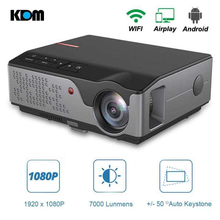 RD826 Full HD 4K Projector 7000 Lumens Native 1920*1080P 6.0 Android ...
