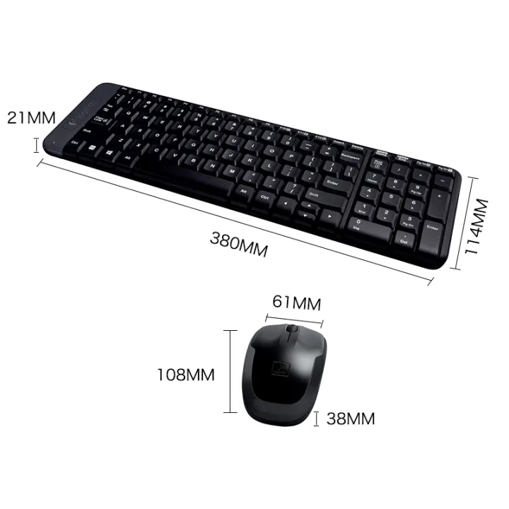 Logitech MK220 Wireless Keyboard And Mouse Combo 11 Multimedia Shortcut ...