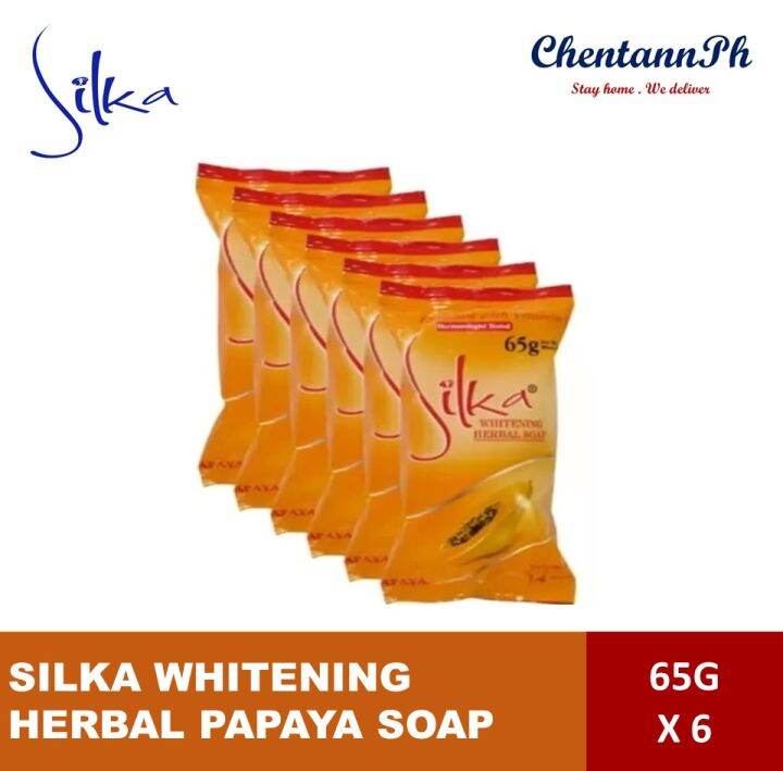Silka ORANGE PAPAYA Whitening Herbal Soap 65g x 6 pieces - SET OF 6 | Lazada PH