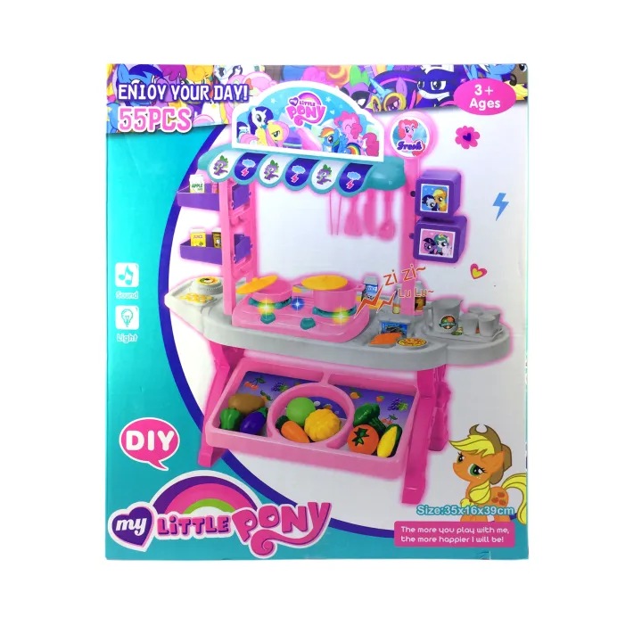 My Little Pony Kitchen Set with Light and Sounds Battery Operated ...
