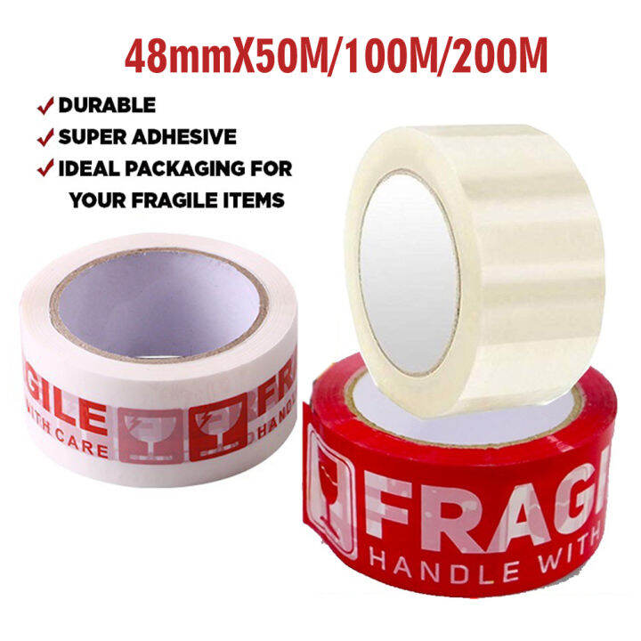 【Manila Spot】1PCS Adhesive Tape Transparent Clear Packaging Tape/Fragile Tape 48mm x 50/100 ...