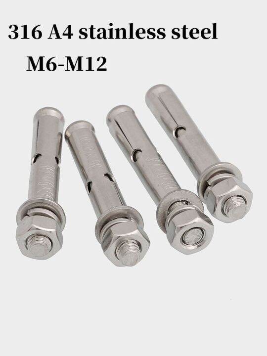 1/5Pcs M6 M8 M10 M12 316 A4 Stainless Steel Hexagon Expansion Screw Sleeve Concrete Anchor Bolts ...