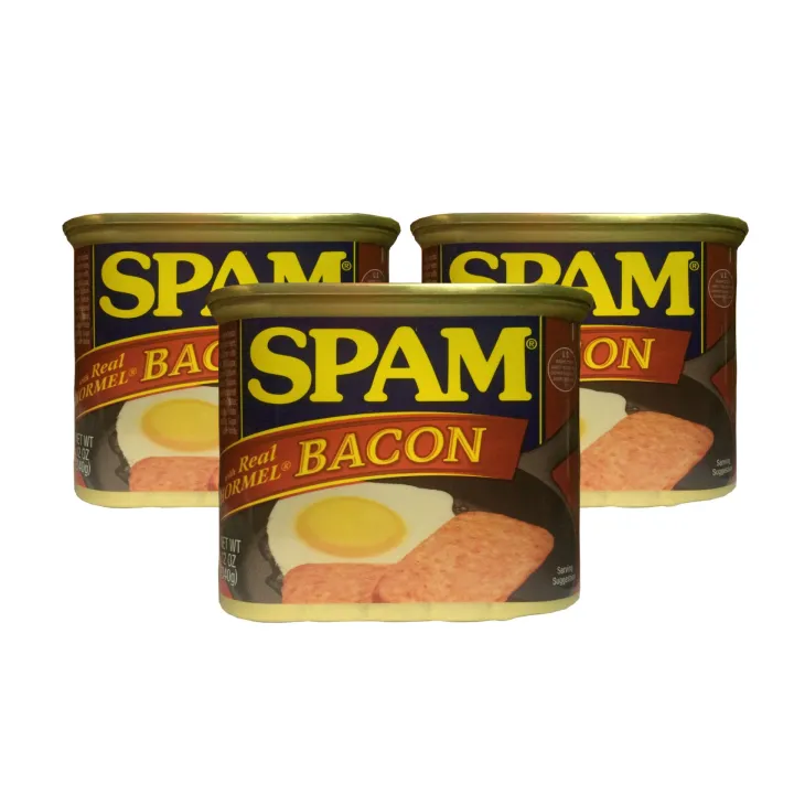 SPAM with Real HORMEL BACON (3 PCS) WITH FREE ARGENTINA CHUNKY CORNED ...