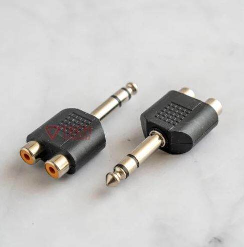 Jack Audio 2in1 Sambungan Converter Jek 1 Akai to 2 RCA AUX Konektor ...