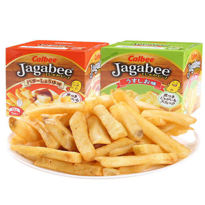 Calbee Jagabee - คาลบี้ จากาบี้ มันฝรั่งแท่งอบกรอบ มันฝรั่ง จากประเทศญี่ปุ่น (แบบกล่อง16gx5ซอง ...