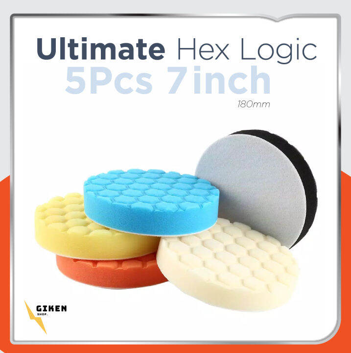 Busa Spon Pad Alat Poles Body Mobil 5 Pcs 7 inch 180mm Hexagon Set ...