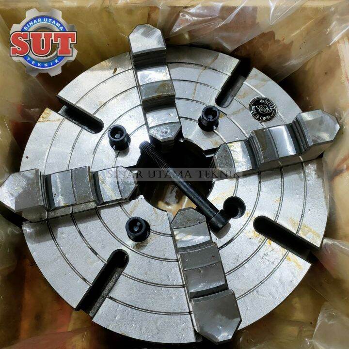 k72-300 Chuck Bubut 12 inch 4 jaw independent claw bubut 300mm 4 kaki | Lazada Indonesia
