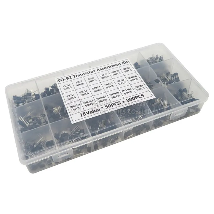900PCS 18Values TO 92 Transistor Assortment Kit hjxrhgal A1015 2N2222 ...