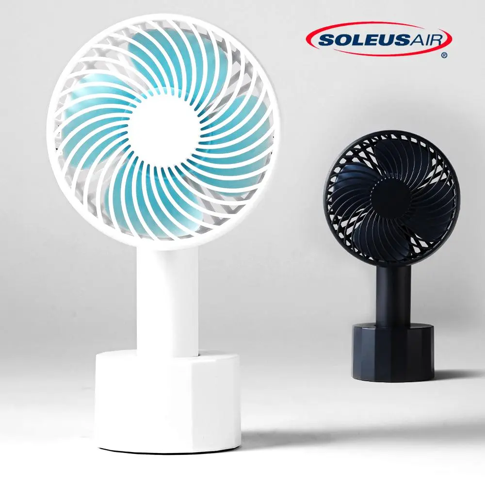 SoleusAir Handy Fan พัดลมพกพาขนาด 4นิ้ว DC Motor ปรับความแรงได้ 3 ระดับ มาตรฐานแบรนด์จากอเมริกา ...