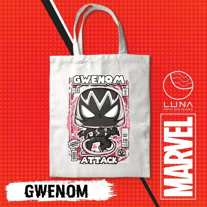 Pop Culture - Spider Gwen X Venom chibi/ cartoon Tote bag - The Luna ...