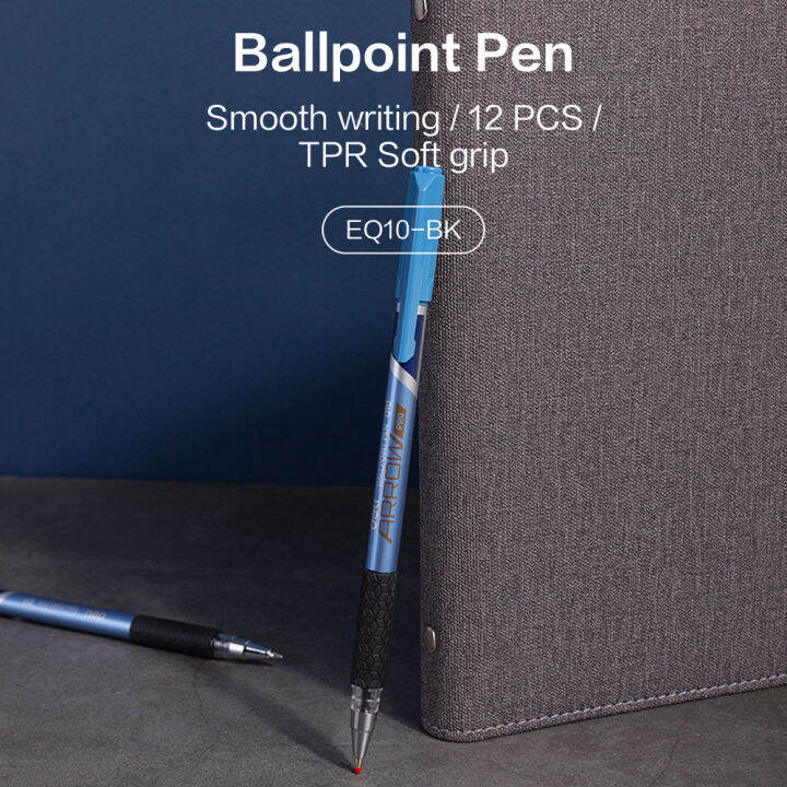 Deli Ballpoint Pen 0.7mm / Pulpen Tinta Tebal Tidak Mudah Bocor EQ10 ...