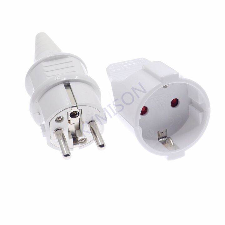 EU Schuko power cord wired cable plug Socket French Russia Korea German ...