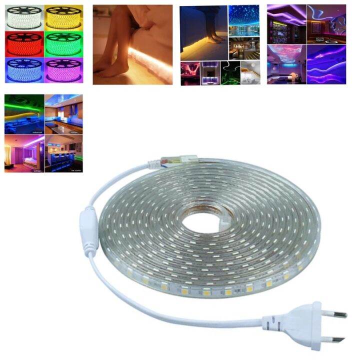 Set Lampu Selang Led 5050 10 Meter Merah Hijau Biru Kuning Pink Putih ...