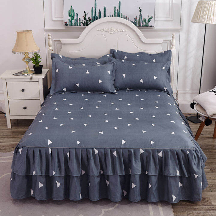 Bilateral Bed Skirt Spring And Summer Brushed Bed Sheet Bedspread