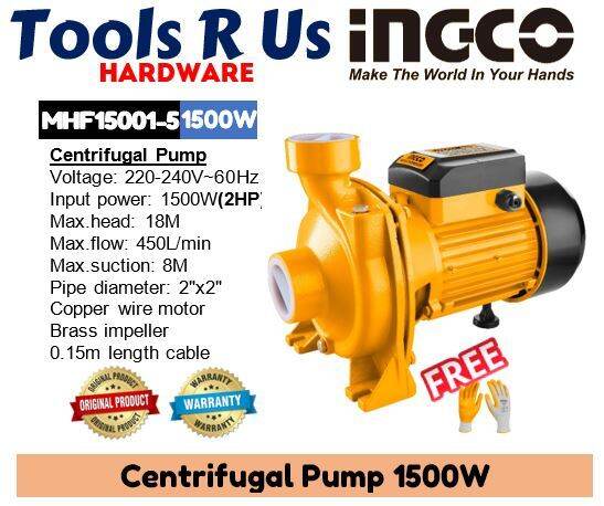 INGCO Centrifugal Pump 1500W MHF15001-5 | Lazada PH