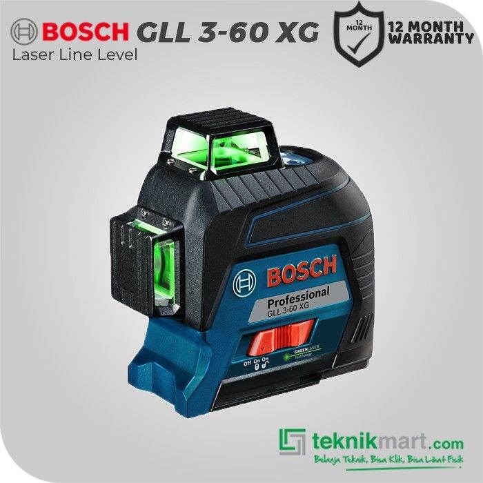 Bosch Laser Line Level / Laser Garis Waterpass 30Meter GLL 3-60 XG ...