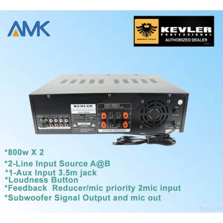 ♤Kevler GX7 PRO High Powered Amplifier 800W x 2 (Black) | Lazada PH