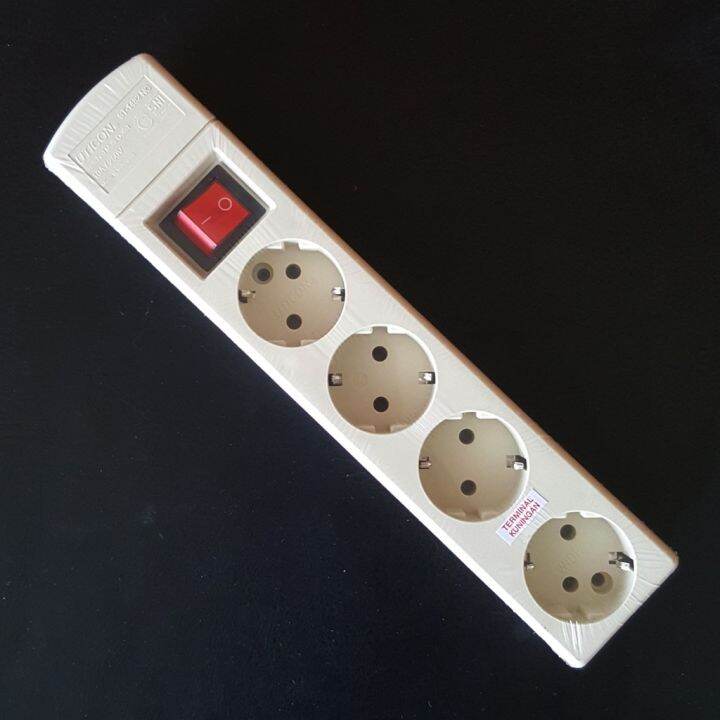 Stop Kontak UTICON 4 Lubang dengan Switch | Lazada Indonesia