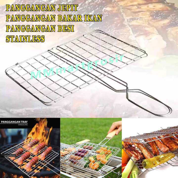 Panggangan Jepit/ Panggangan Bakar Ikan/ Panggangan Besi Stainless ...