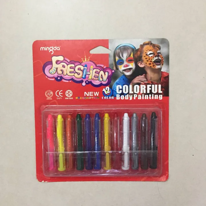 12-pc Mingda Face and Body Paint Sticks | Lazada PH