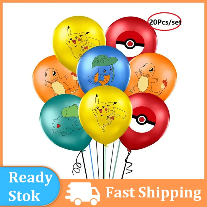 Fastshipment 20pcs/pack 12inch Pokemons Pikachu Latex Balloons Decor ...