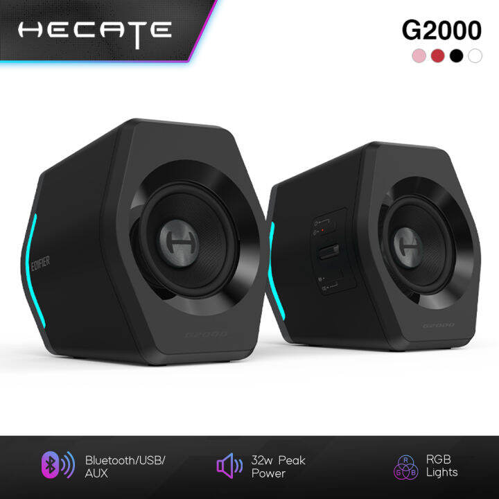 Hecate G2000 - 2.0 Gaming Speakers with USB Soundcard LED & Powerful ...