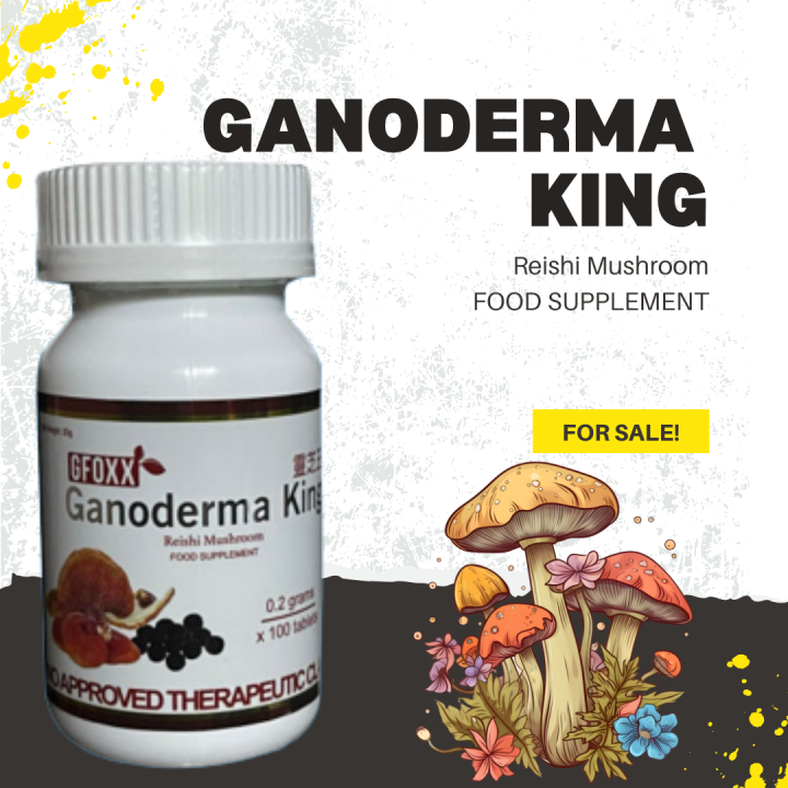 Gfoxx Ganoderma King Food Supplements (1 Bottle w/ 100 tablets | 200mg ...
