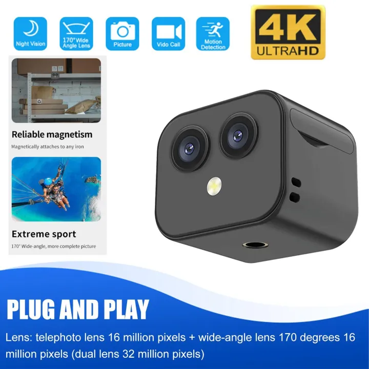 HD 4K Dual Lens Wi-Fi Camera Wireless Network Remote Two-way Intercom ...