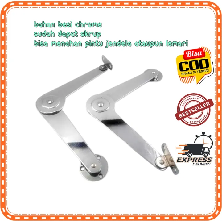 2 PCS Engsel Wayang Besar / Engsel Salon / Engsel Jendela Free Skrup ...