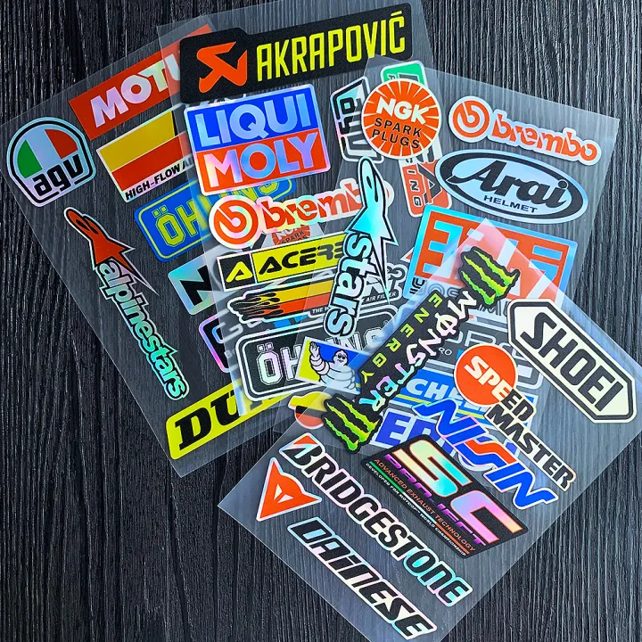 Arai SHOEI Rainbow Motorcycle Helmet Sticker GoPro AGV Rainbow Honda ...