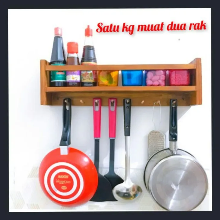 RAK BUMBU CAPSTOK SERBAGUNA MINIMALIS CANTOLAN TEMPEL DINDING | Lazada ...