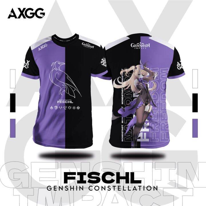 2022 AXGG "เสื้อยืดเกม Genshin Impact Constellation-Fischl" | Lazada.co.th