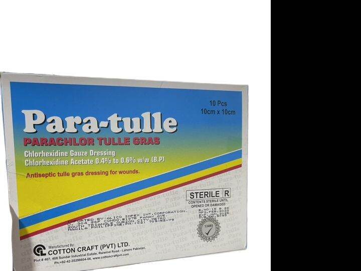 Para-tulle Parachlor Tulle Gras (Dressing for Wounds) | Lazada PH