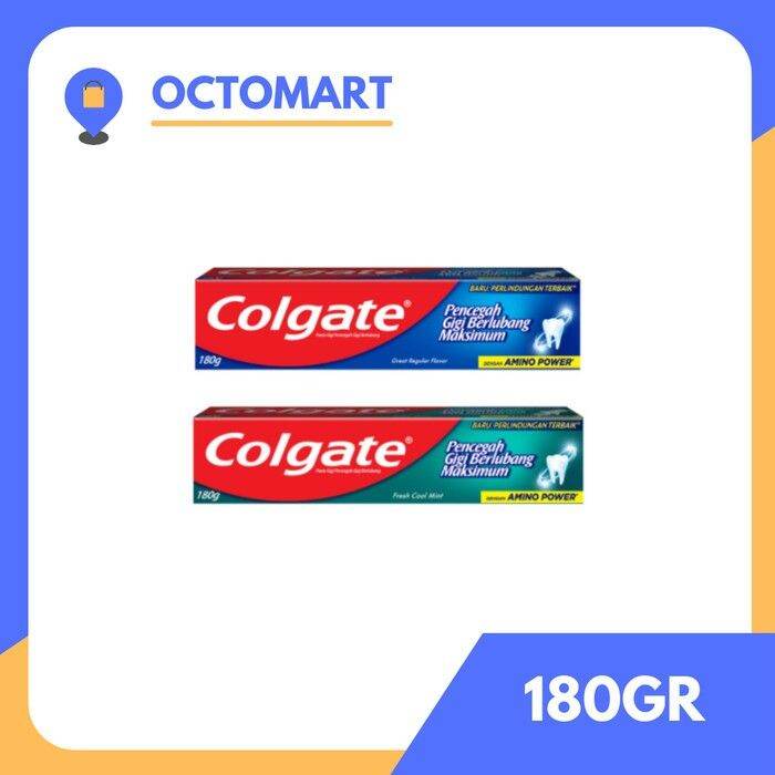 COLGATE Pasta Gigi 180g Toothpaste 180gr Varian Cool Mint / Regular ...
