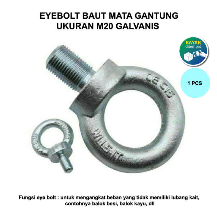 EYE BOLT M20 / BAUT MATA GANTUNG UKURAN M20 GALVANIS | Lazada Indonesia