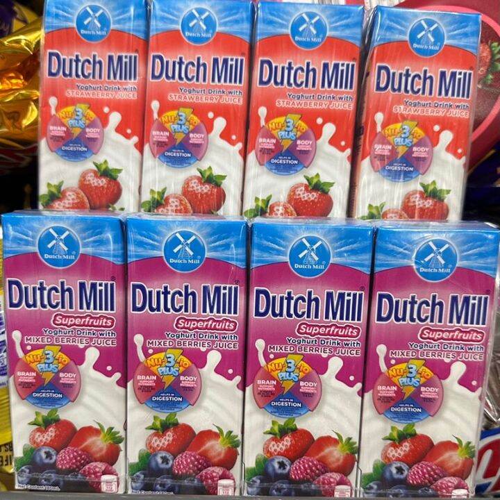 PACK OF 4 - Dutch Mill Superfruits Yoghurt Drink 180ml, Nutritious Drink, Fresh Cow's Milk ...
