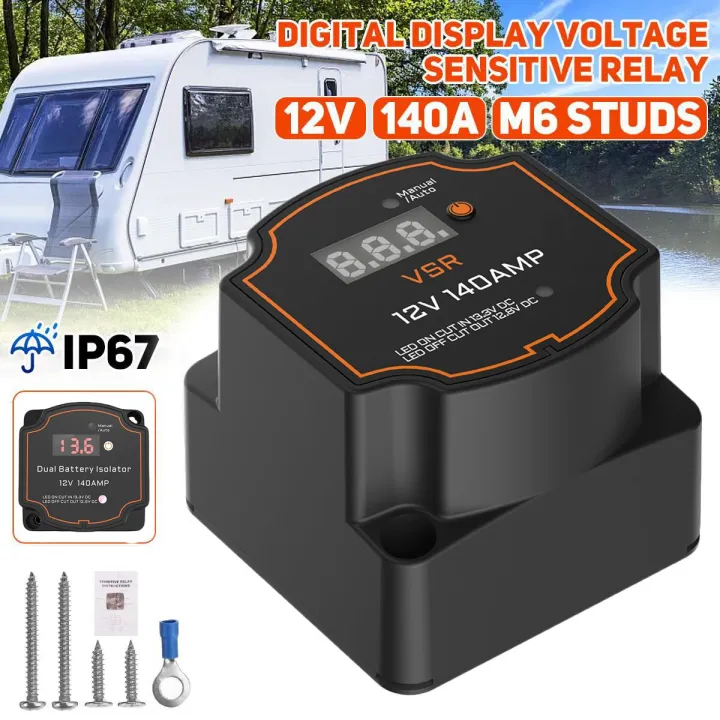 OKDEALS Steamer for Camper Car RV Smart Dual Battery Isolator Split ...