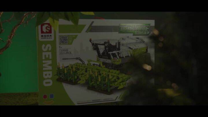 SEMBO BLOCK Farm Tractor 2023PCS TECHNICAL Corn Harvester RC Building ...