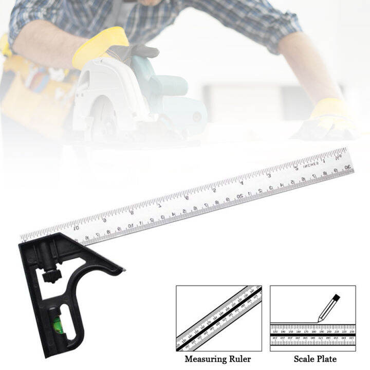 305mm Adjustable Engineers Combination 12 inch Try Square Set Right ...