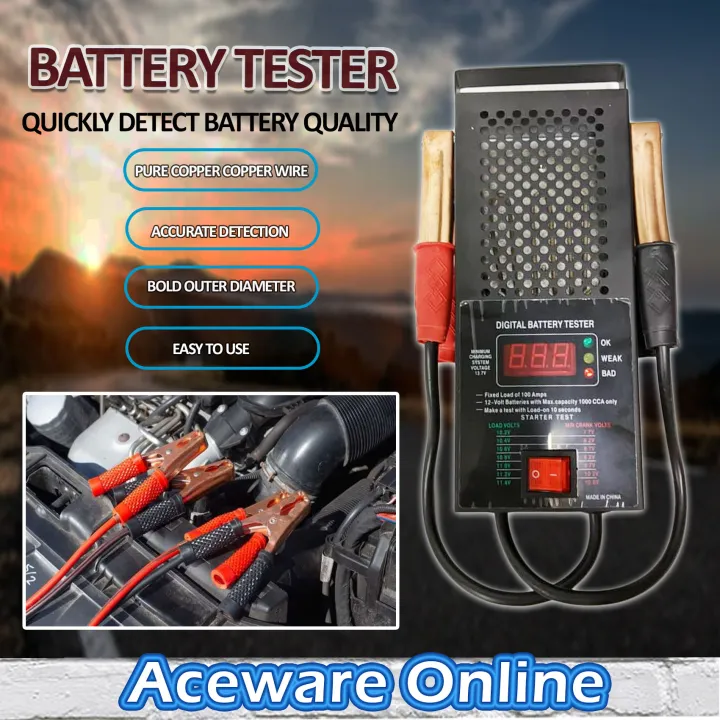 Battery Load Tester Car Battery Tester Batery Pengecas Bateri Kereta ...